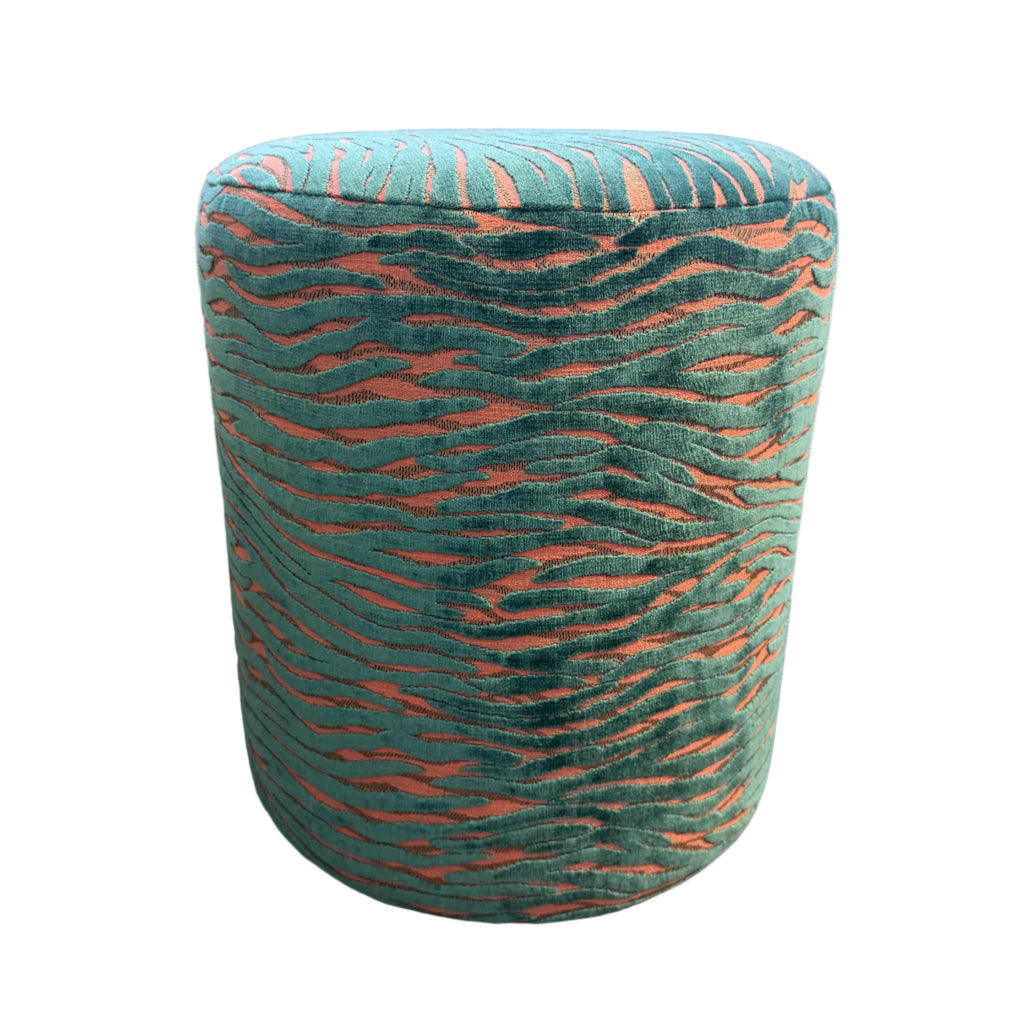 Wild Stripe Tropic Round Ottoman – Little & Fox