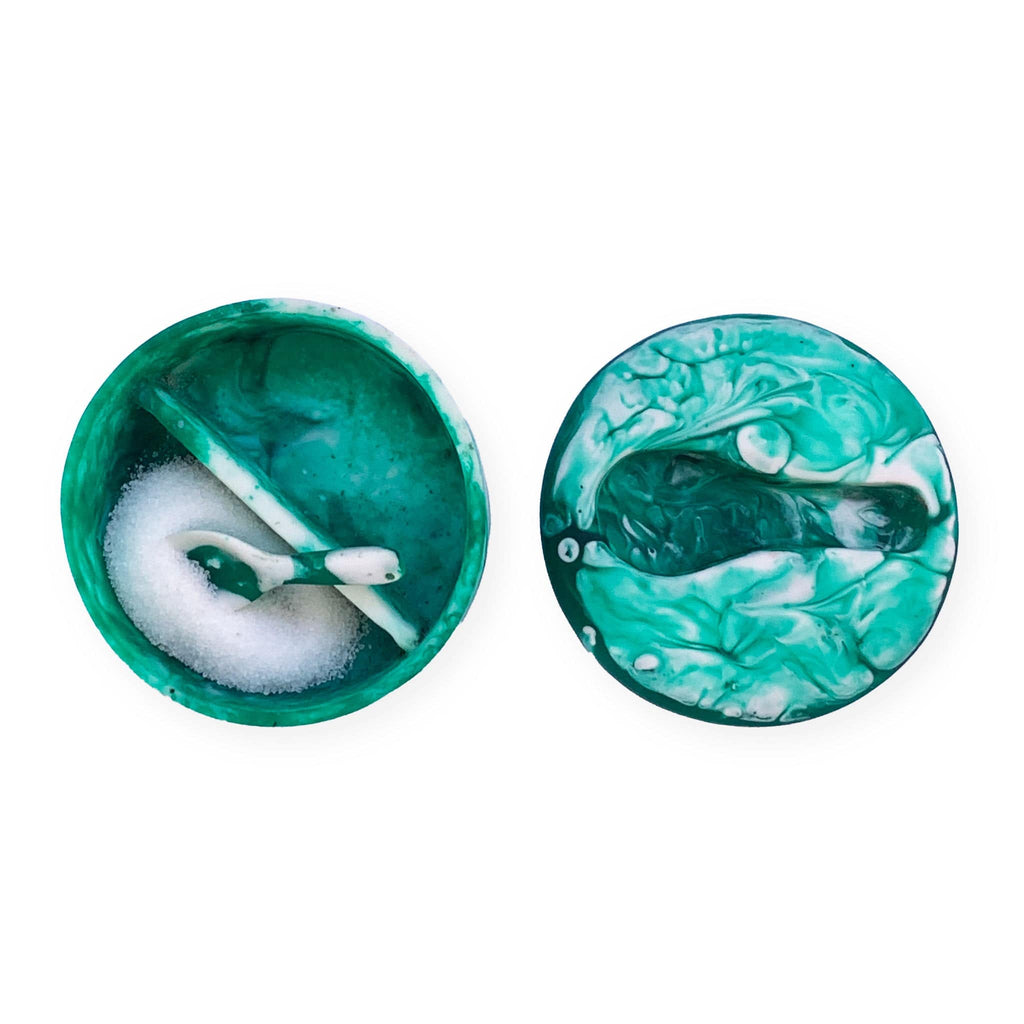 Salt & Pepper Container Resin Swirl Teal – Little & Fox