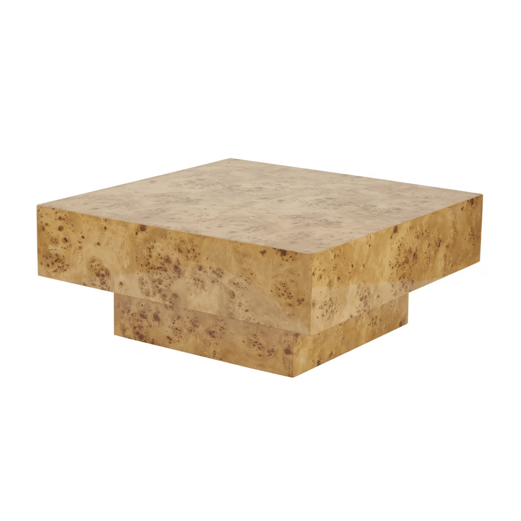 Harrison Coffee Table – Burl Wood Veneer & High Gloss | Little & Fox